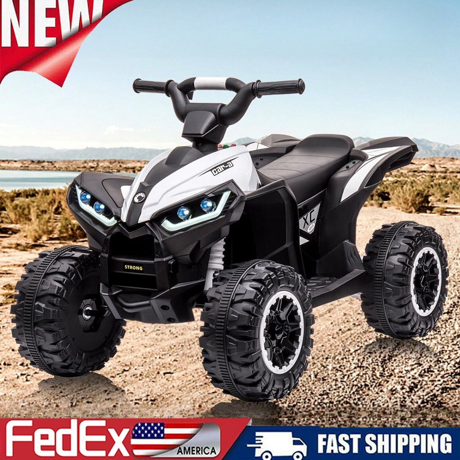 12V Ride on ATV Car for Kids Electric Fun Toys Off-Road Quad With ...