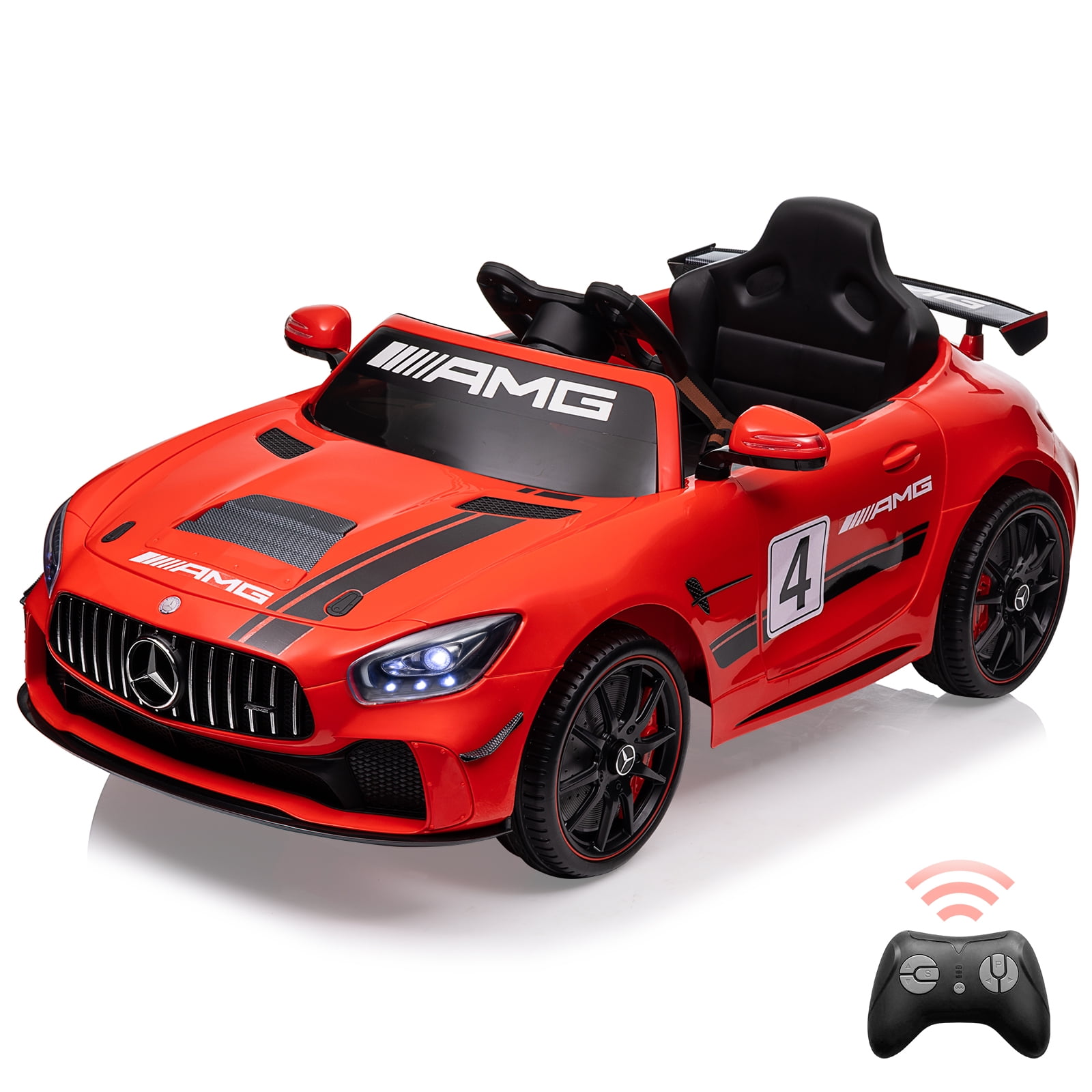 12V Ride on Car for Kids, Licensed Benz AMG Electric Vehicles Battery ...