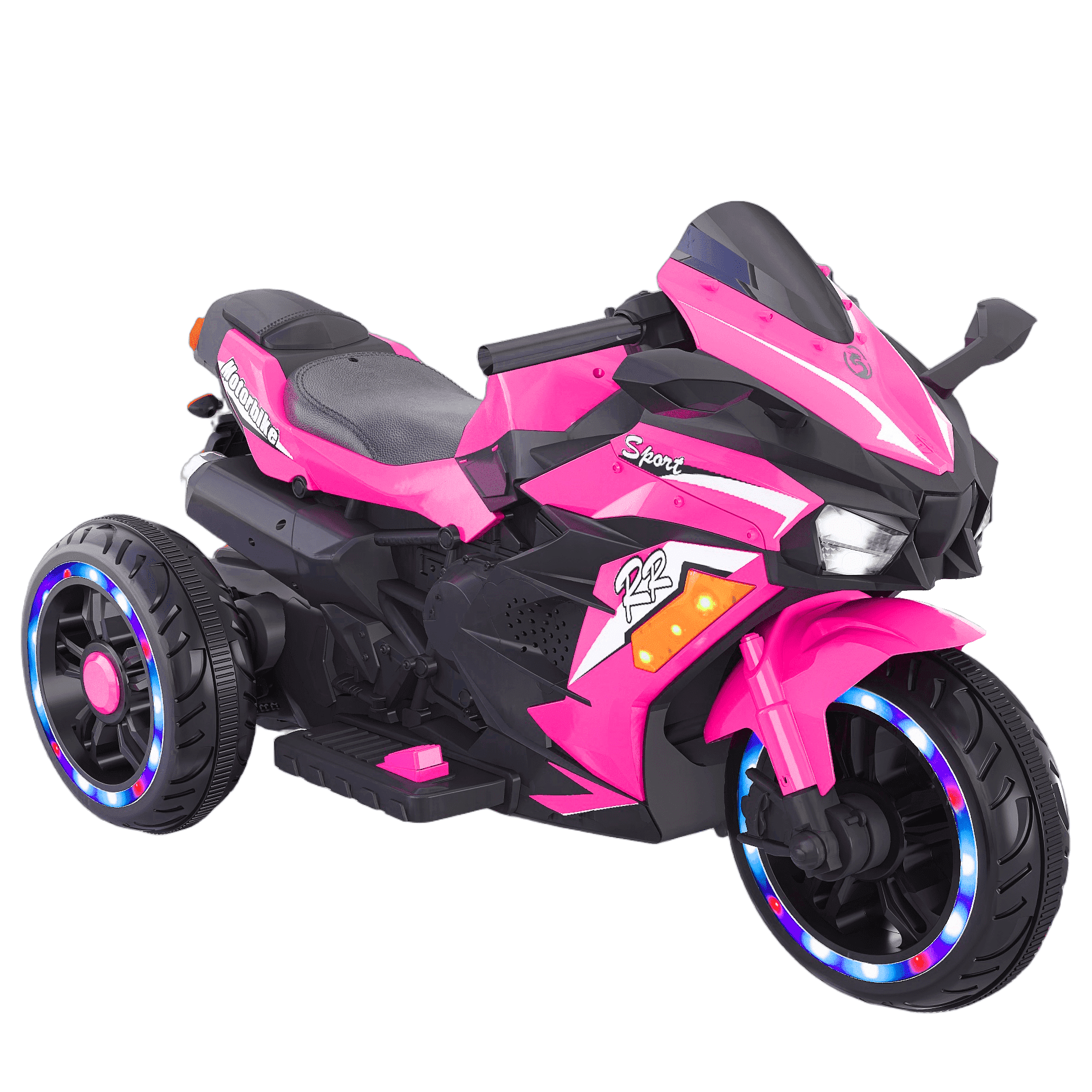 HNH 12V Ride on Motorcycle for Kids 3-6 Year, Battery Powered 3 Wheels ...