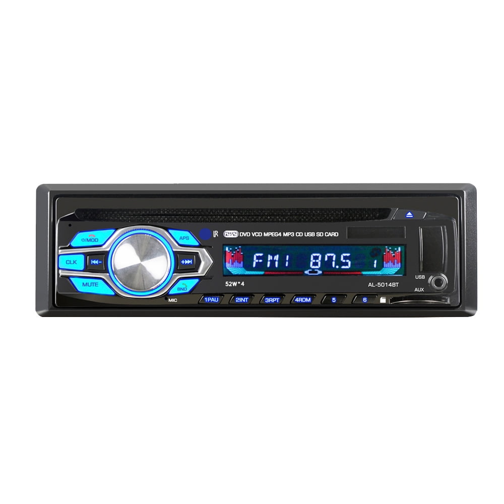 12V Single 1 Din Car Radio Audio Handfree Autoradio BT Stereo DVD CD ...