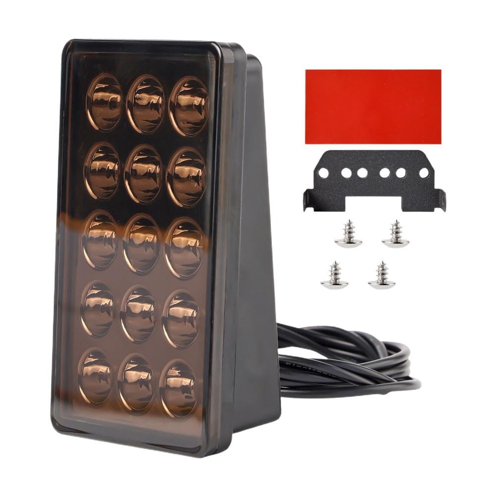 12V Smoked F1 Style Third Brake Lights Strobe Tail 15LED Stop Lights G6I6 - Walmart.com