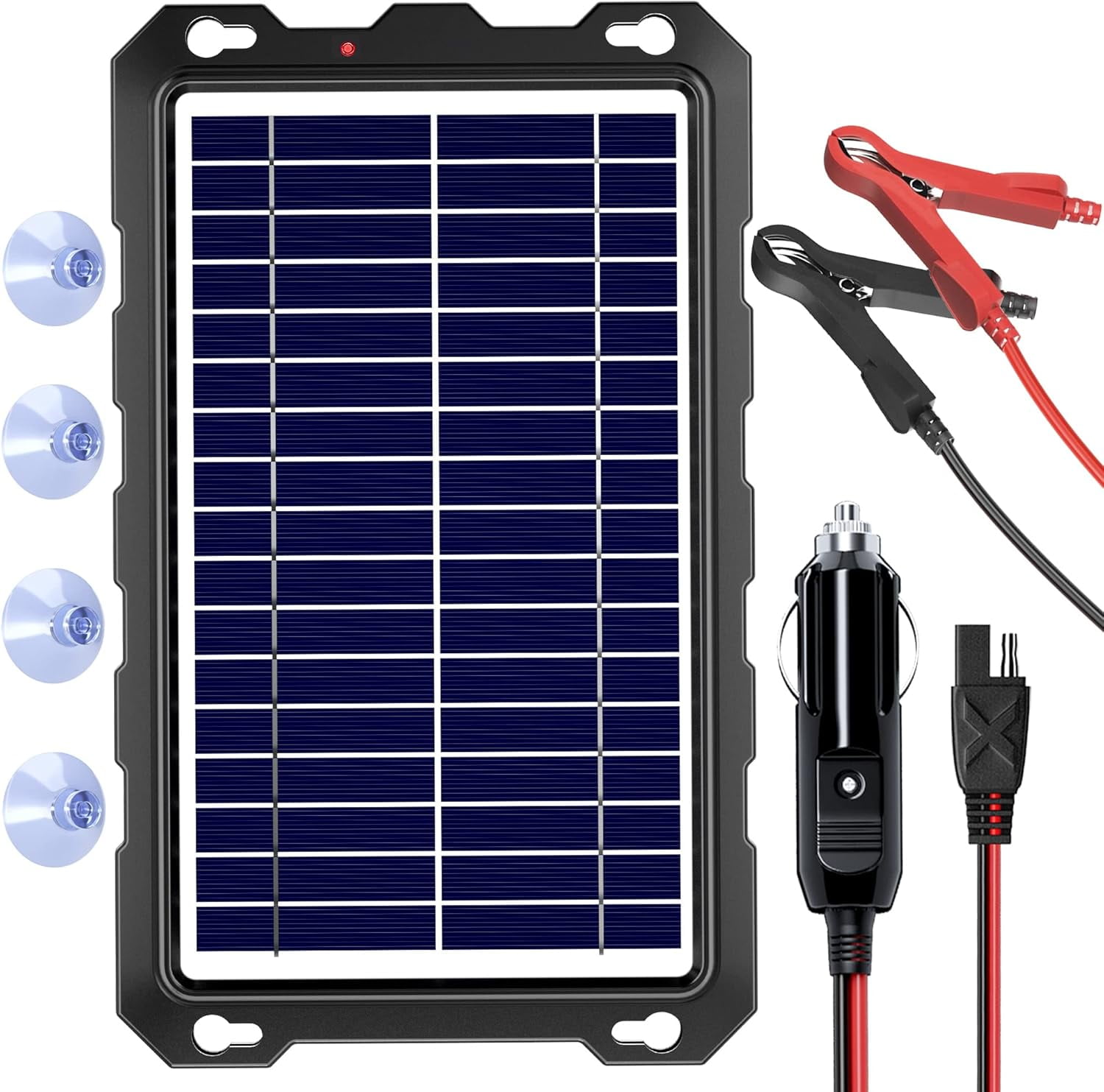 12V Solar Charge: 8W Portable Solar Panel Kit - Maintainer Trickle ...