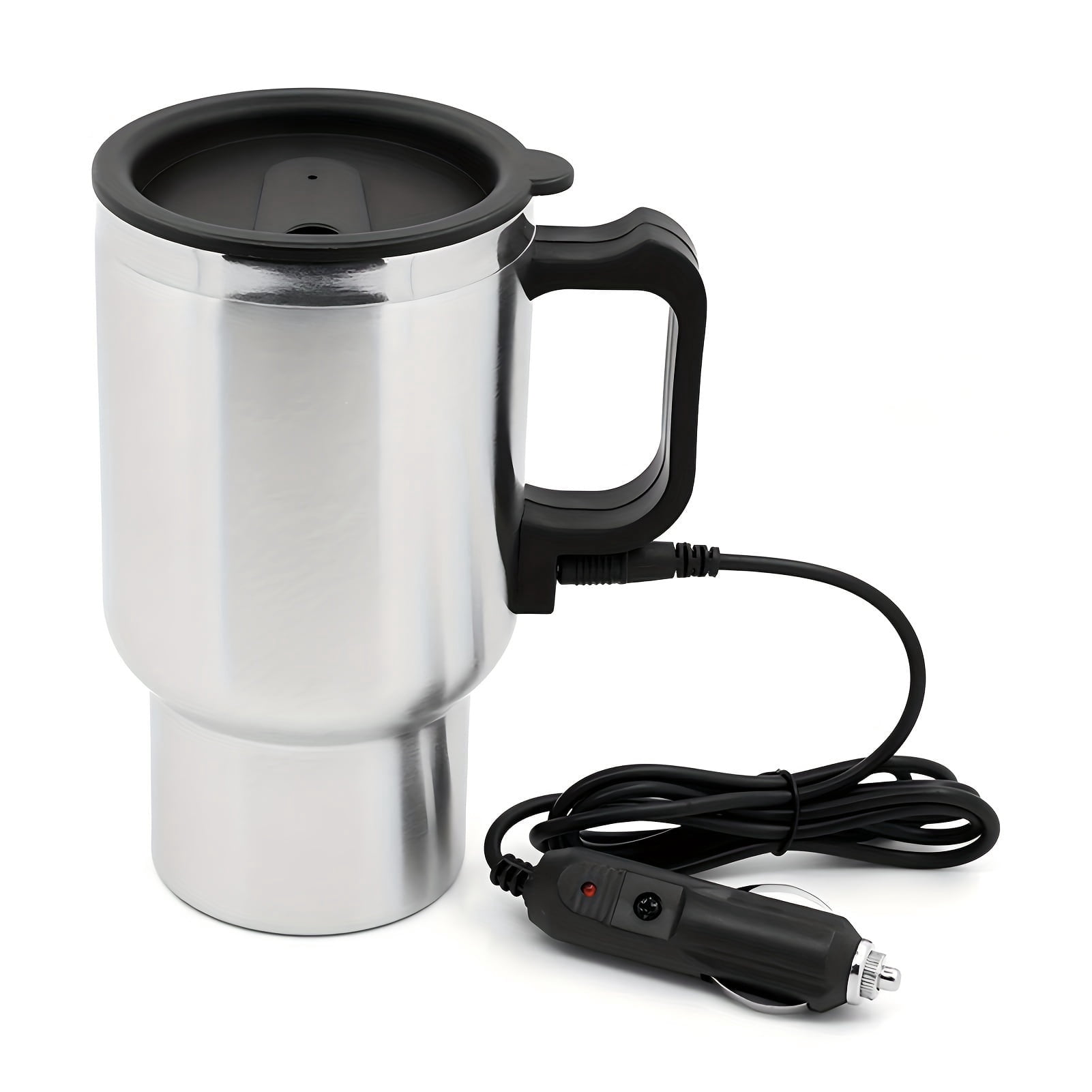12V Stainless Steel Travel Mug 450mL - Vehicle Heating Kettle with Car ...