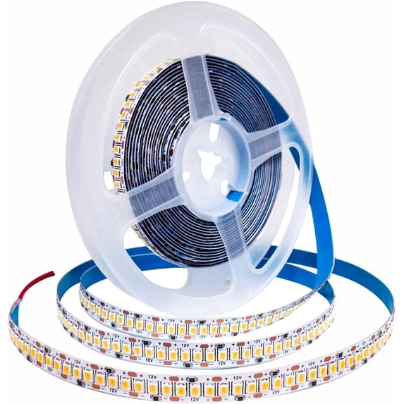 12V Strip Lights, Warm White 3000K 16.4ft SMD 2835 IP20 240 LEDs/M ...