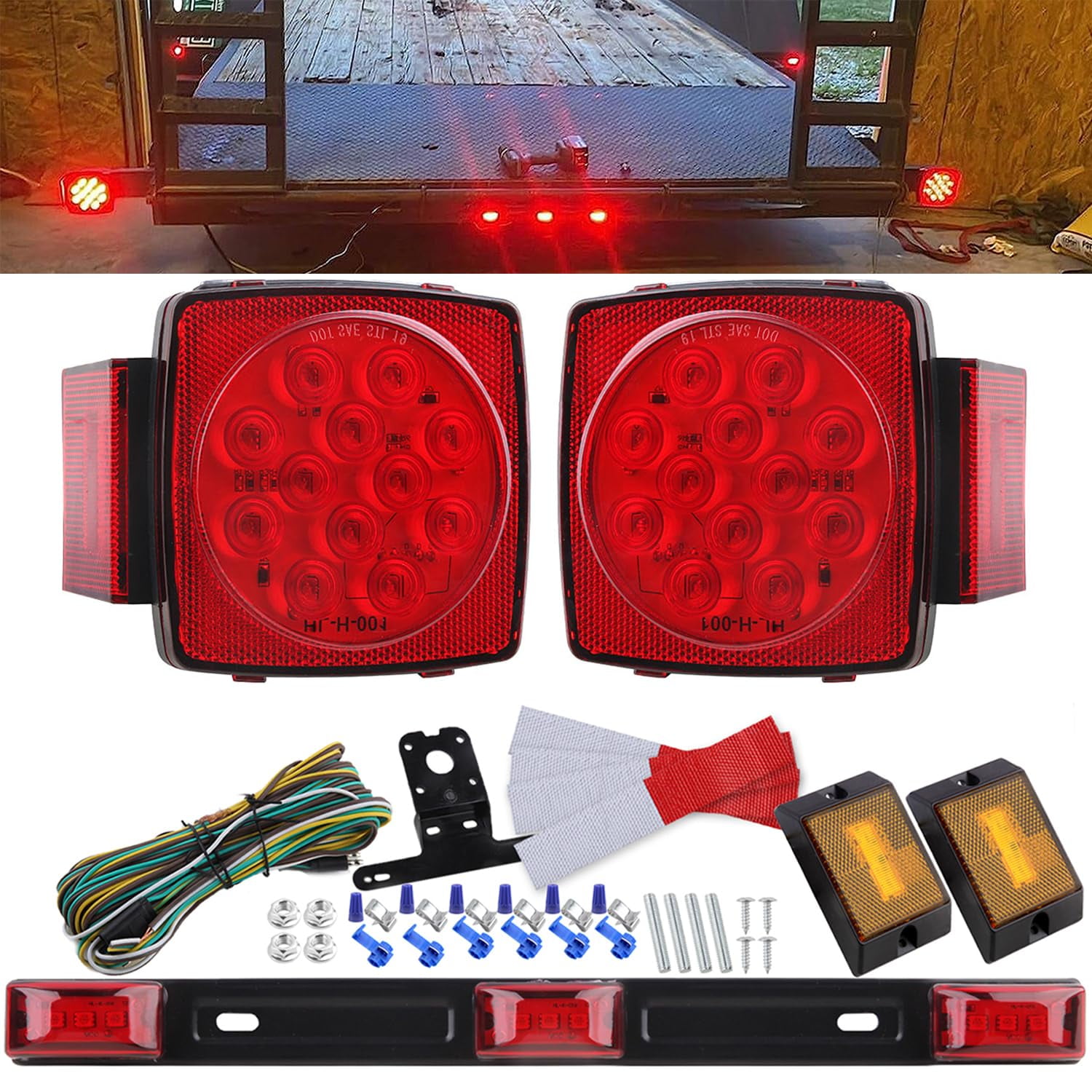 12V Submersible LED Trailer SSF20 Tail Light Kit, LED Trailer Tail ...