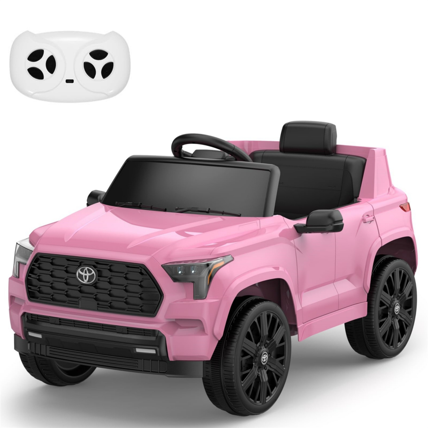 12V Toyota Sequoia Ride-On Car with Remote Control, LED Lights, 3 ...