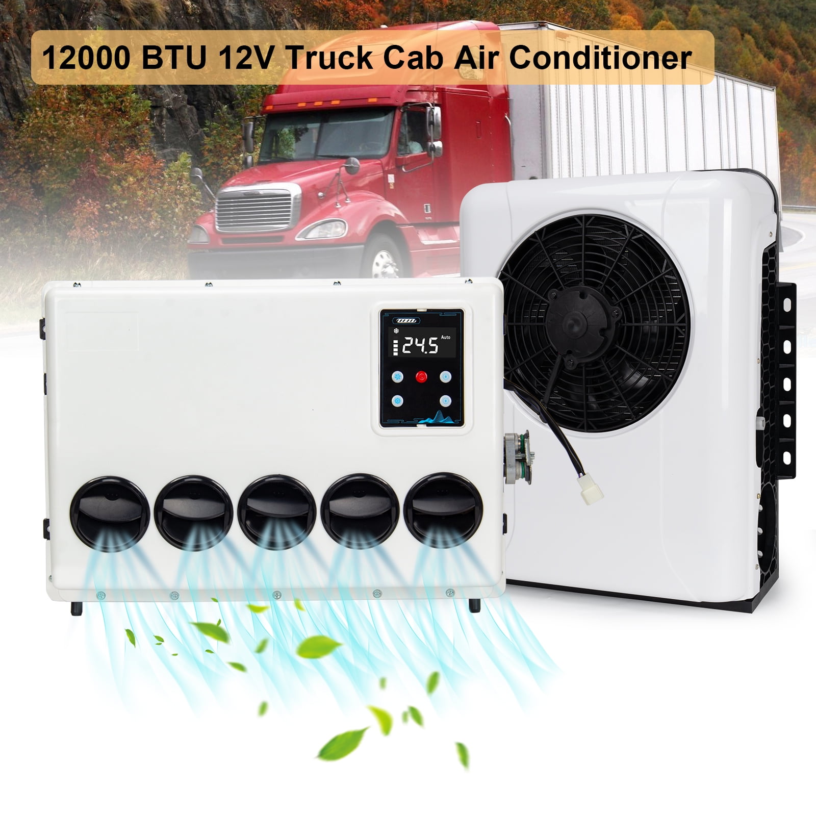 12V Truck Cab Air Conditioner Split AC 12000 BTU for Bus RV Caravan ...