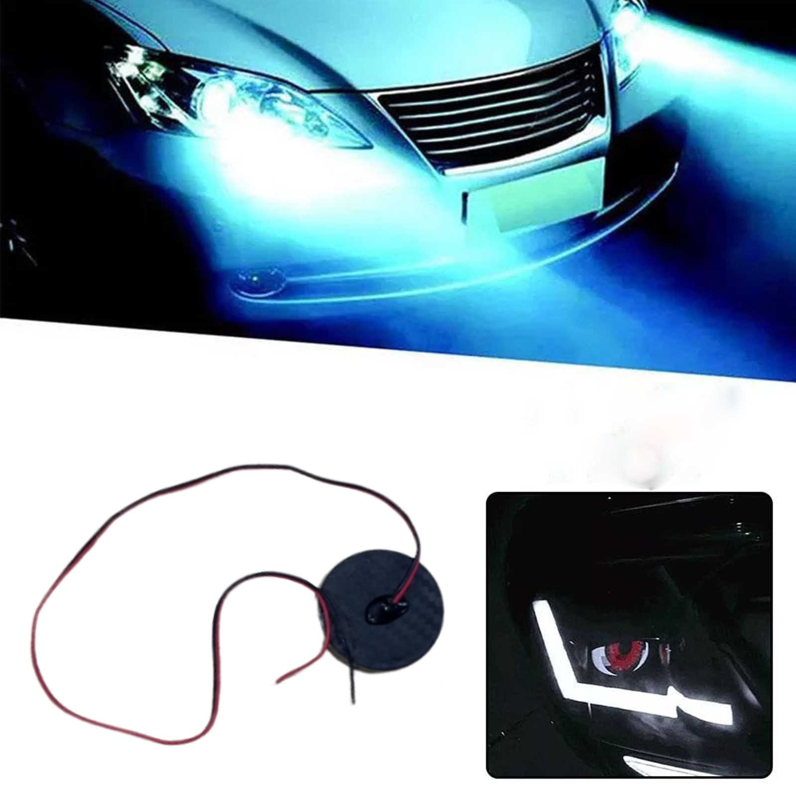 12V USB Evil Eyes LED Headlight-RedBlueGreen Adjustable Devil Eye Car ...