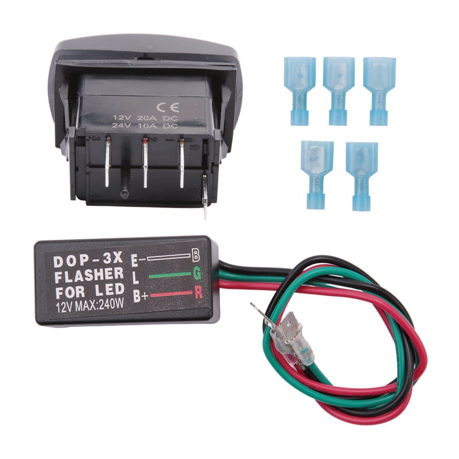 12V Universal 3-Wire Flash Controller W/Turn Signal Switch LED Light ...