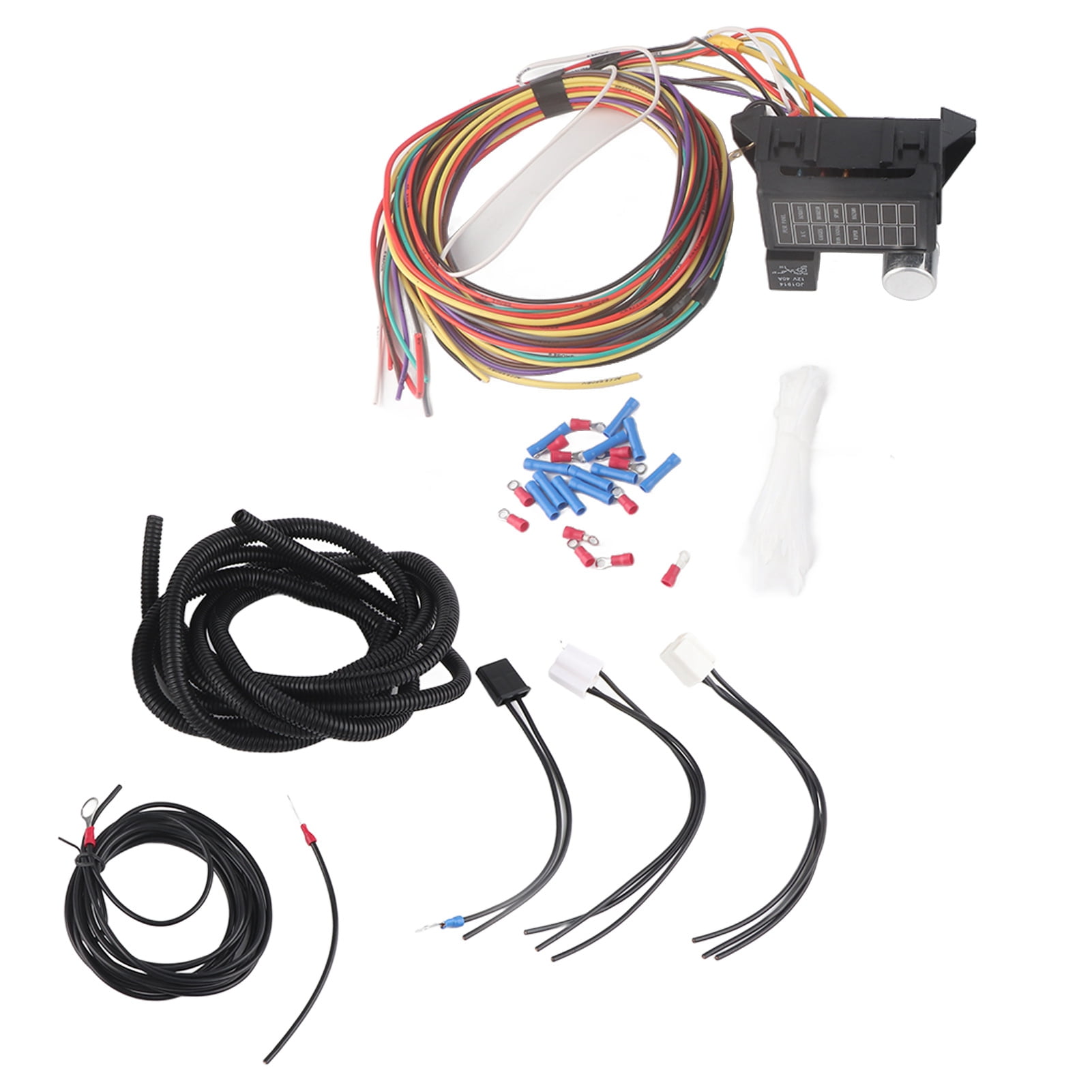 12V Universal 8 Circuit Fuse Wire Harness Kit, Muscle Car Hot Rod ...