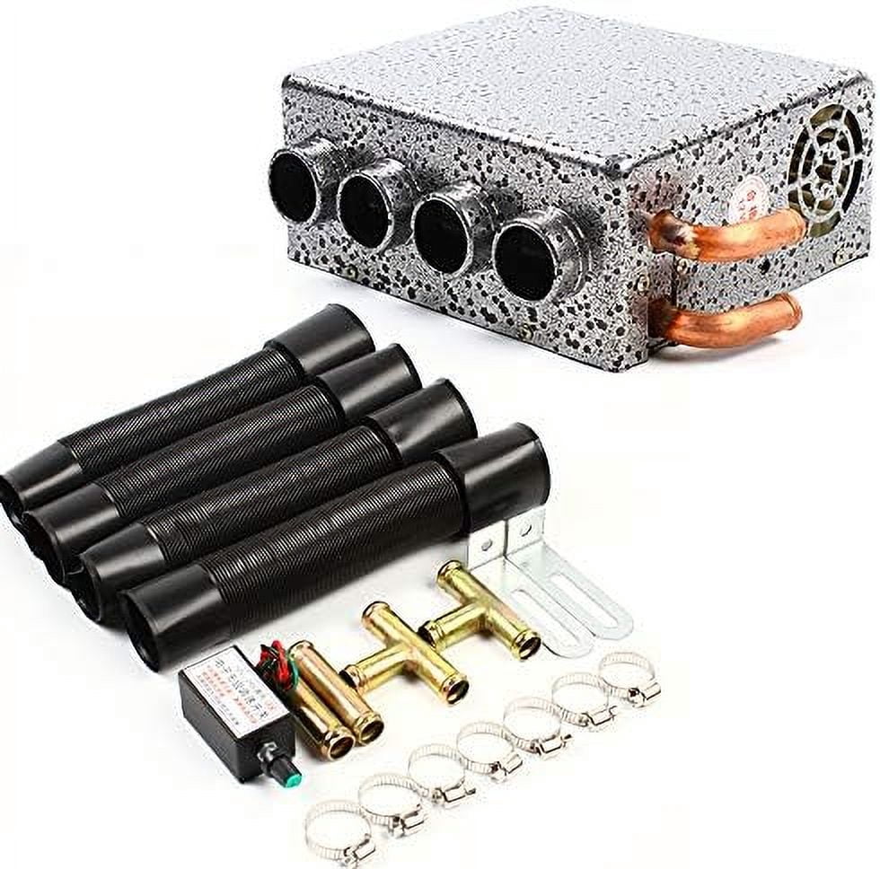 12V Universal Auto Car Underdash Compact Heater Copper Tube, 4 Ports ...