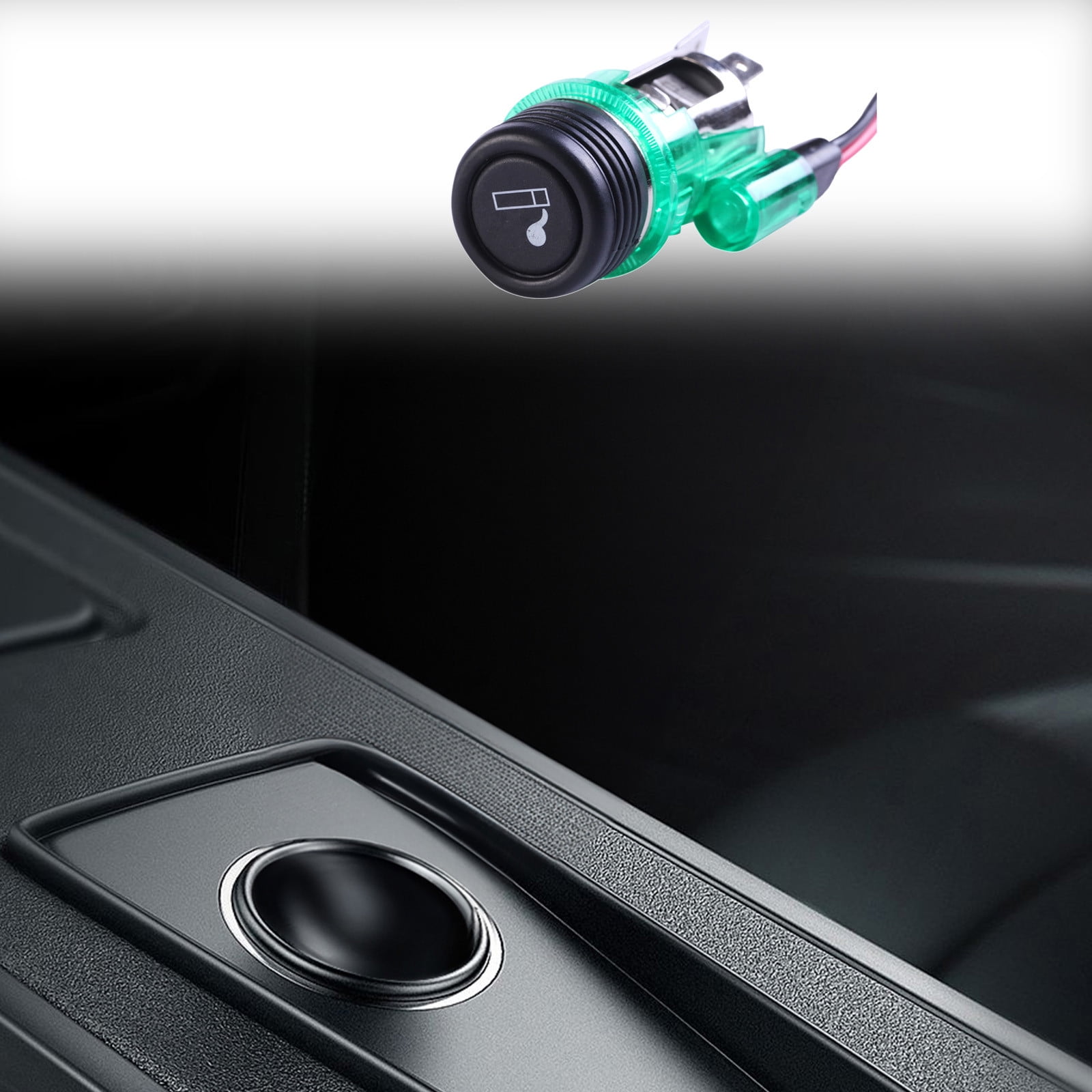 12V Universal Car Cigarette Lighter with USB Port, LED Light Power ...