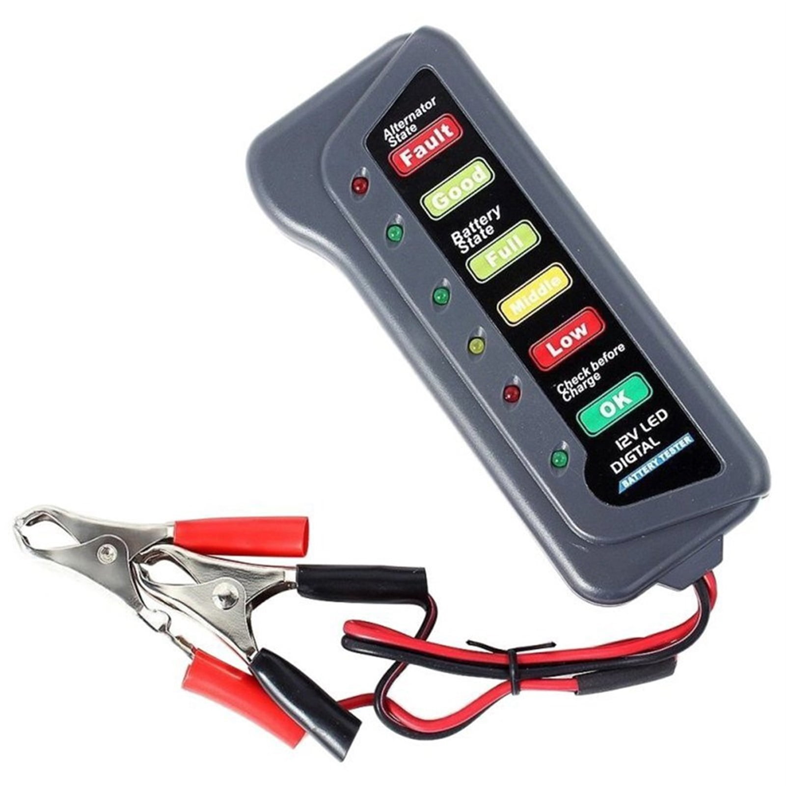 12V Universal Car Motorcycle Tester Fault Detector Battery Tester ...