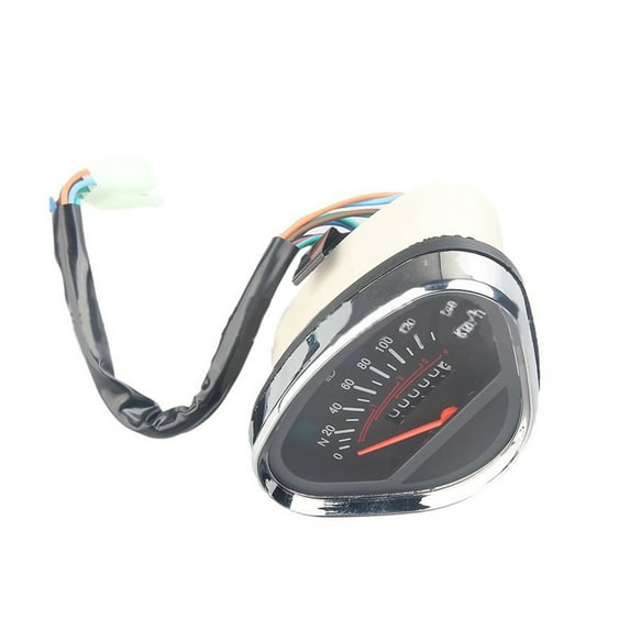 12V Universally Double Motorcycle Speedometer Odometer Gauge With ...