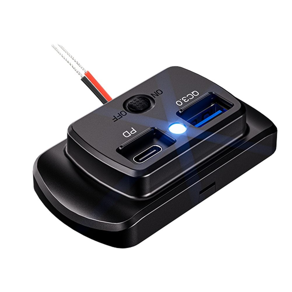 12V Usb Car Charging Adapter Panel Wall Mount Double Usb Port Car Fast ...