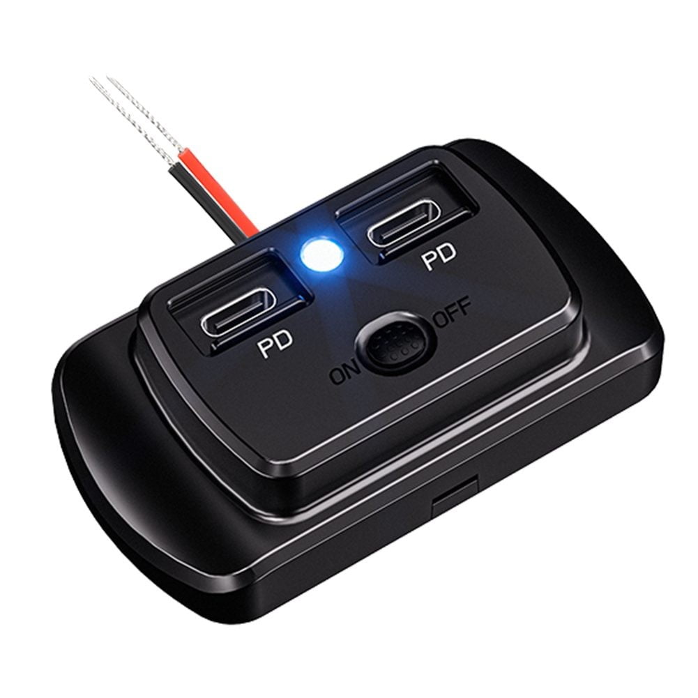 12V Usb Car Charging Adapter Panel Wall Mount Double Usb Port Car Fast ...