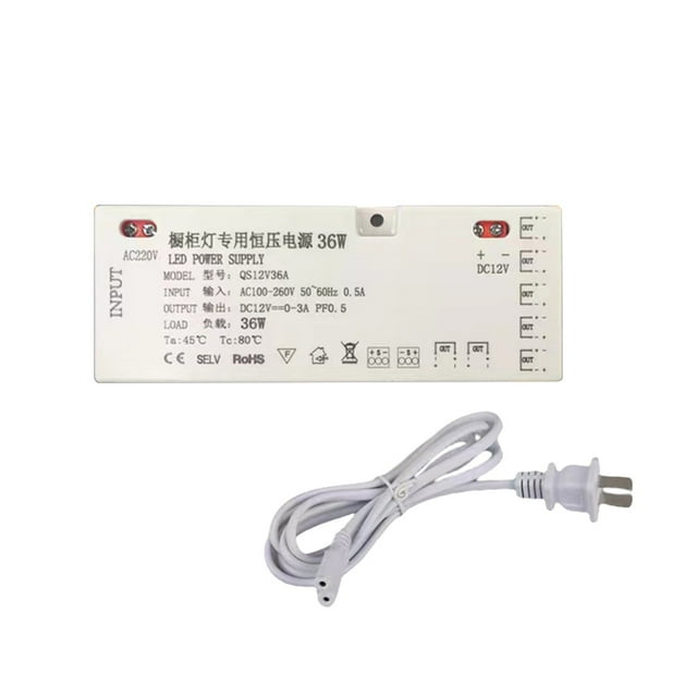 12V Wardrobe Led Power Supply 100V-240Vac To 12Vdc Led Transformer With ...