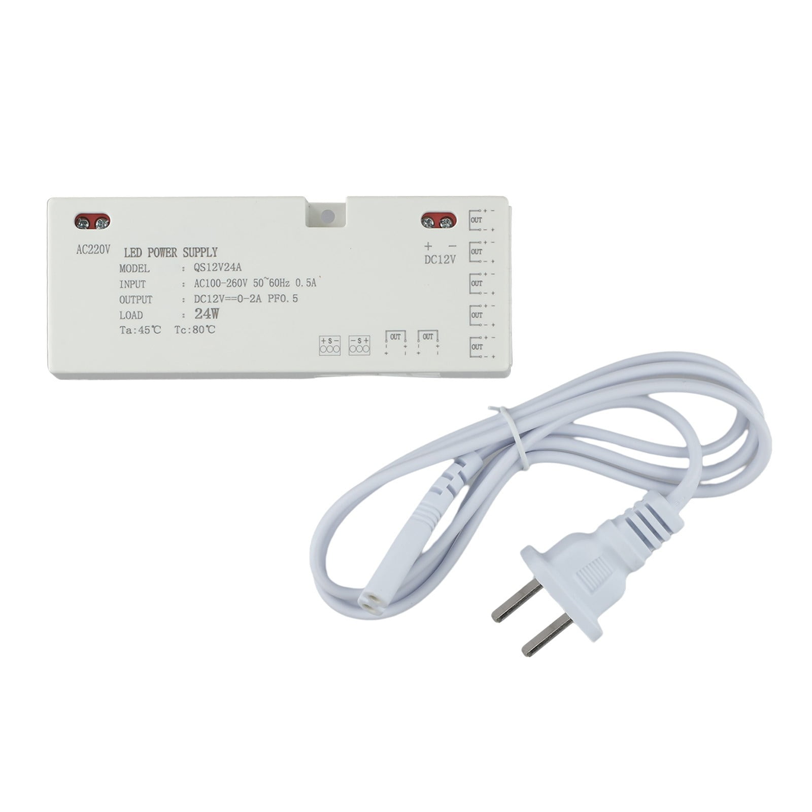 12V Wardrobe Led Power Supply 100V-240VAC to 12VDC LED Transformer with ...