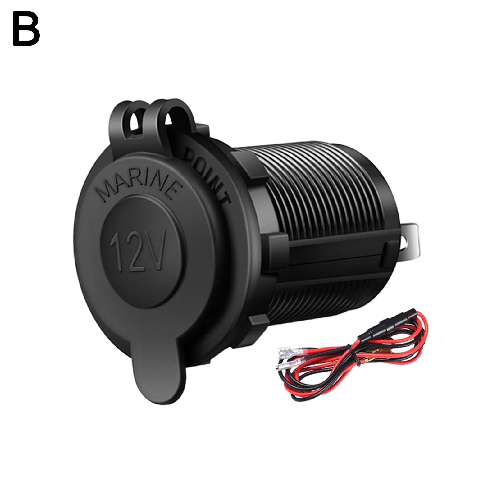 12V Waterproof Car Cigarette Lighter Socket Outlet Adapter Power ...
