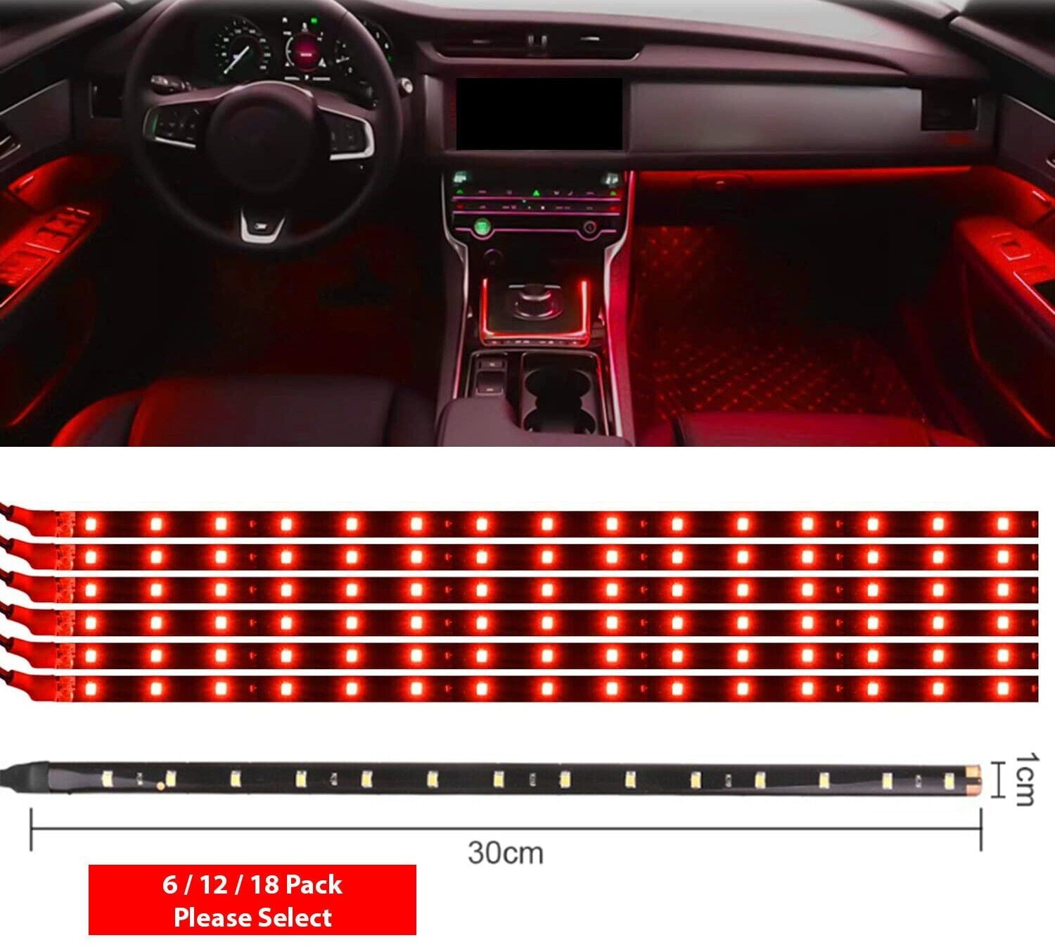 12V Waterproof LED Strip Lights, 6/12/18 Pack DC 12V Ultra Bright 150 ...