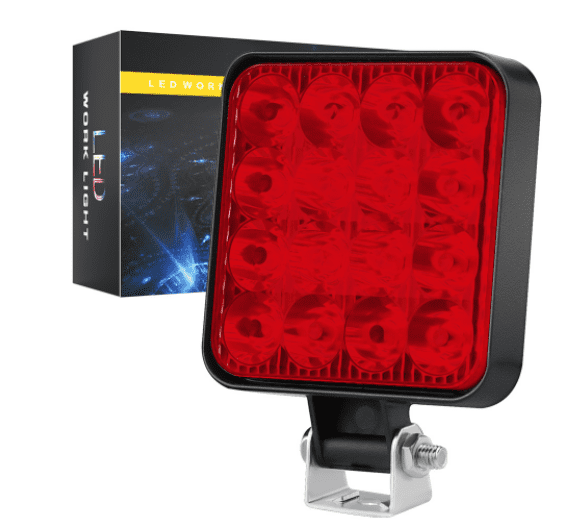 12V Waterproof Led Work Light Bar Square Spotlight 48W Work Light ...