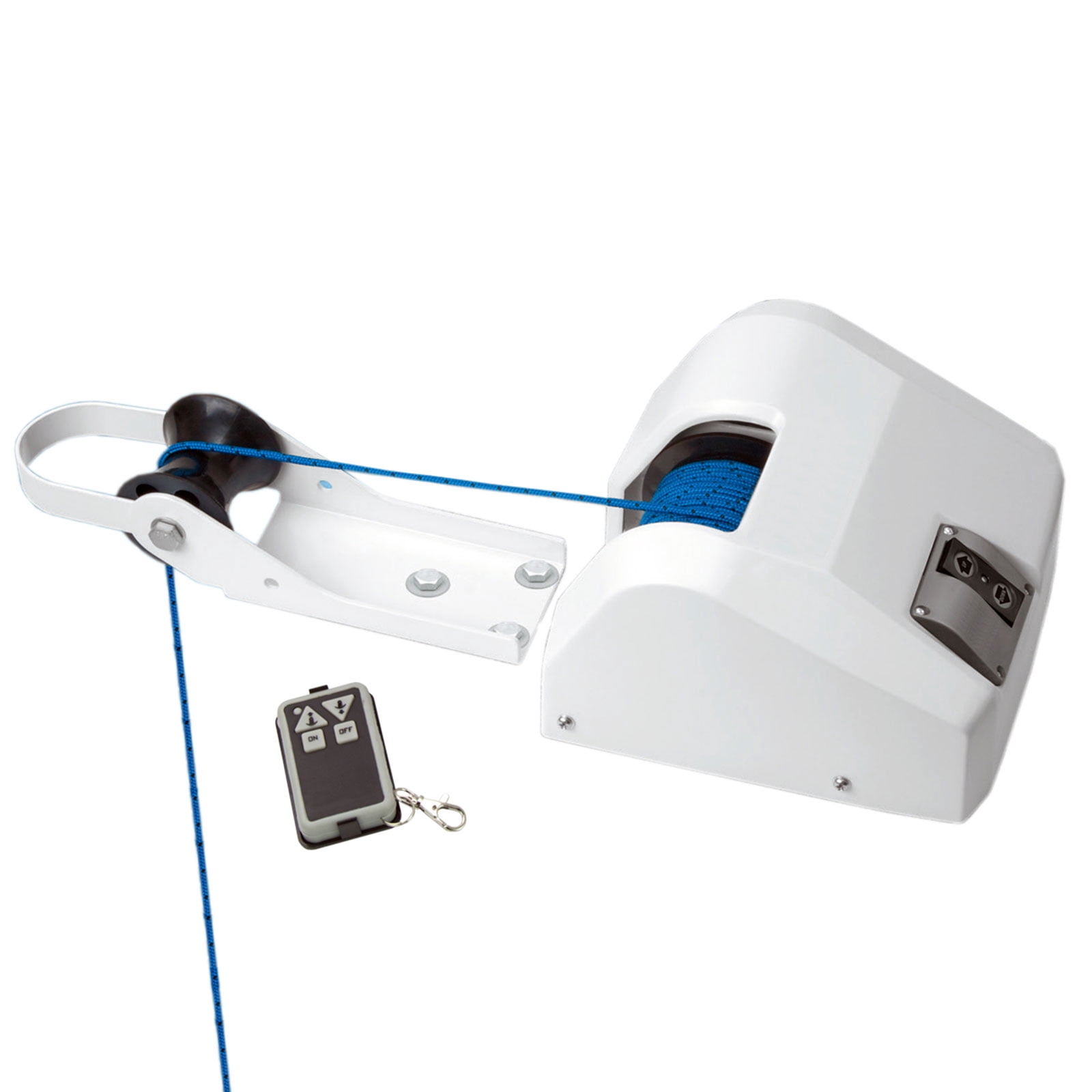 12V White Electric Anchor Winch+Wireless Remote Control For Boats with ...