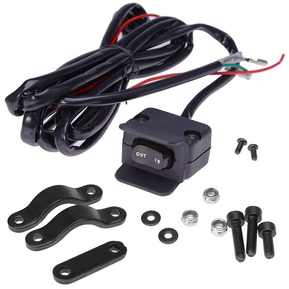 12V Winch Rocker Thumb Switch with Mounting Bracket Handle Bar Control ...