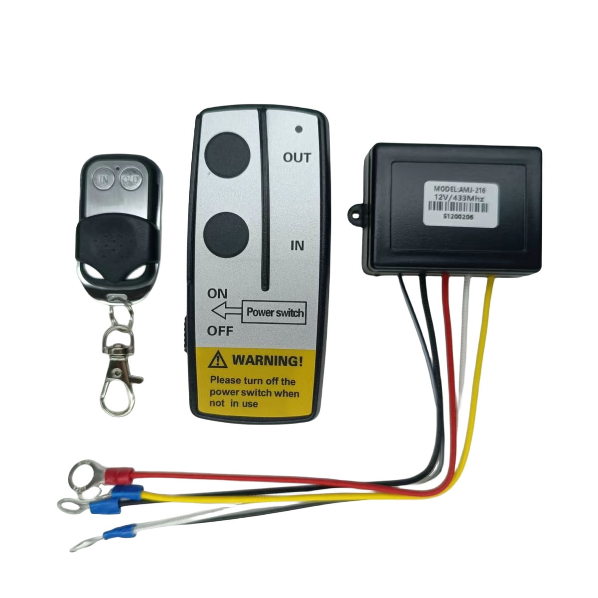 12V Winch Wireless Remote Control Kit 434Mhz 50Ft Long Range With ...