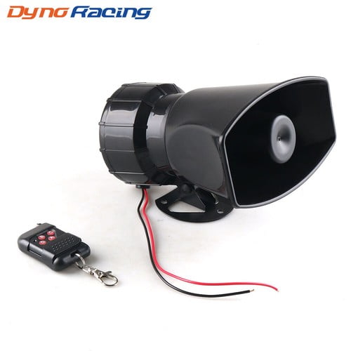 12V Wireless Remote Control 7 Sound Horn Warning Alarm Megaphone Siren ...