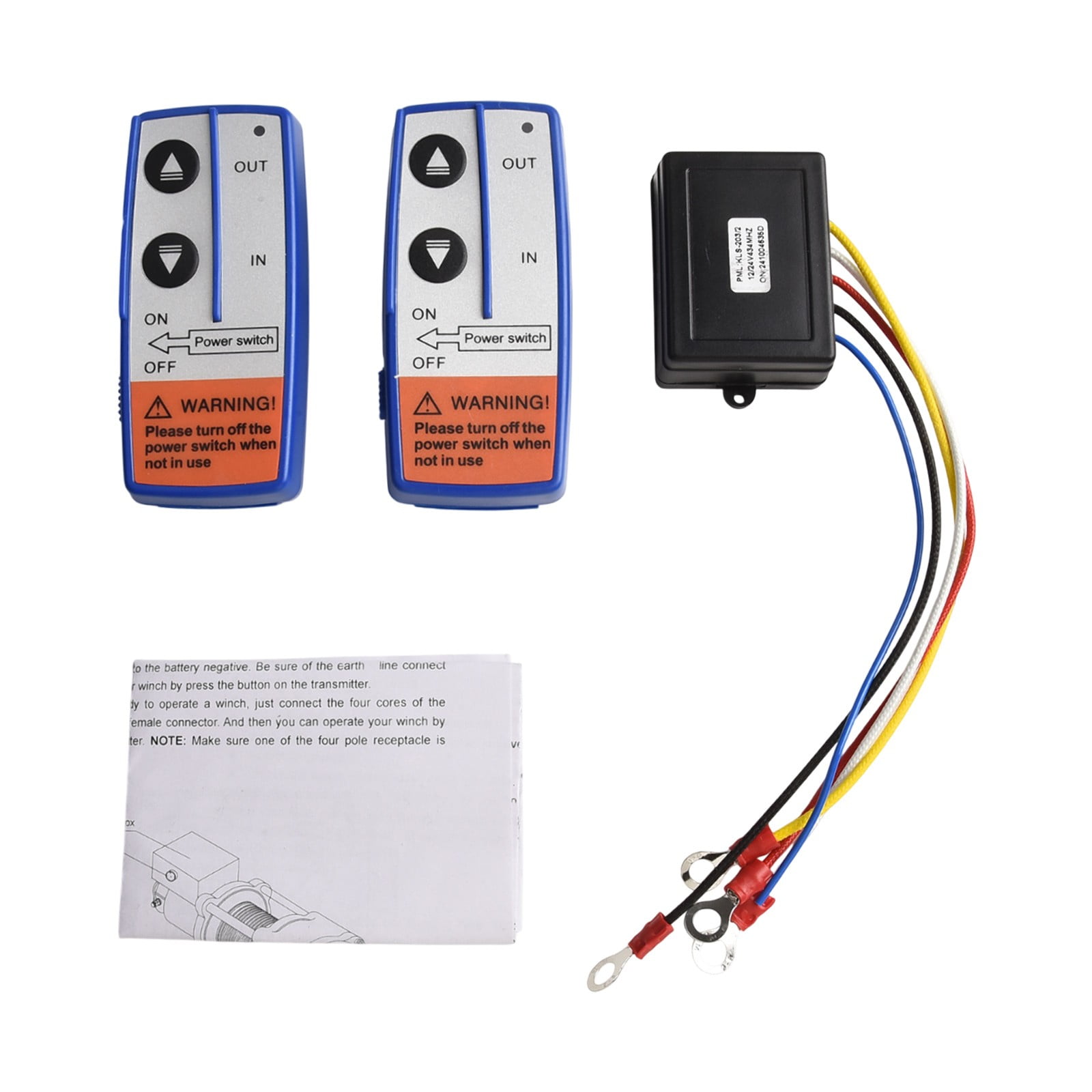 12V Wireless Winch Remote Control Kit with 2 Remotes for Winching Tasks ...