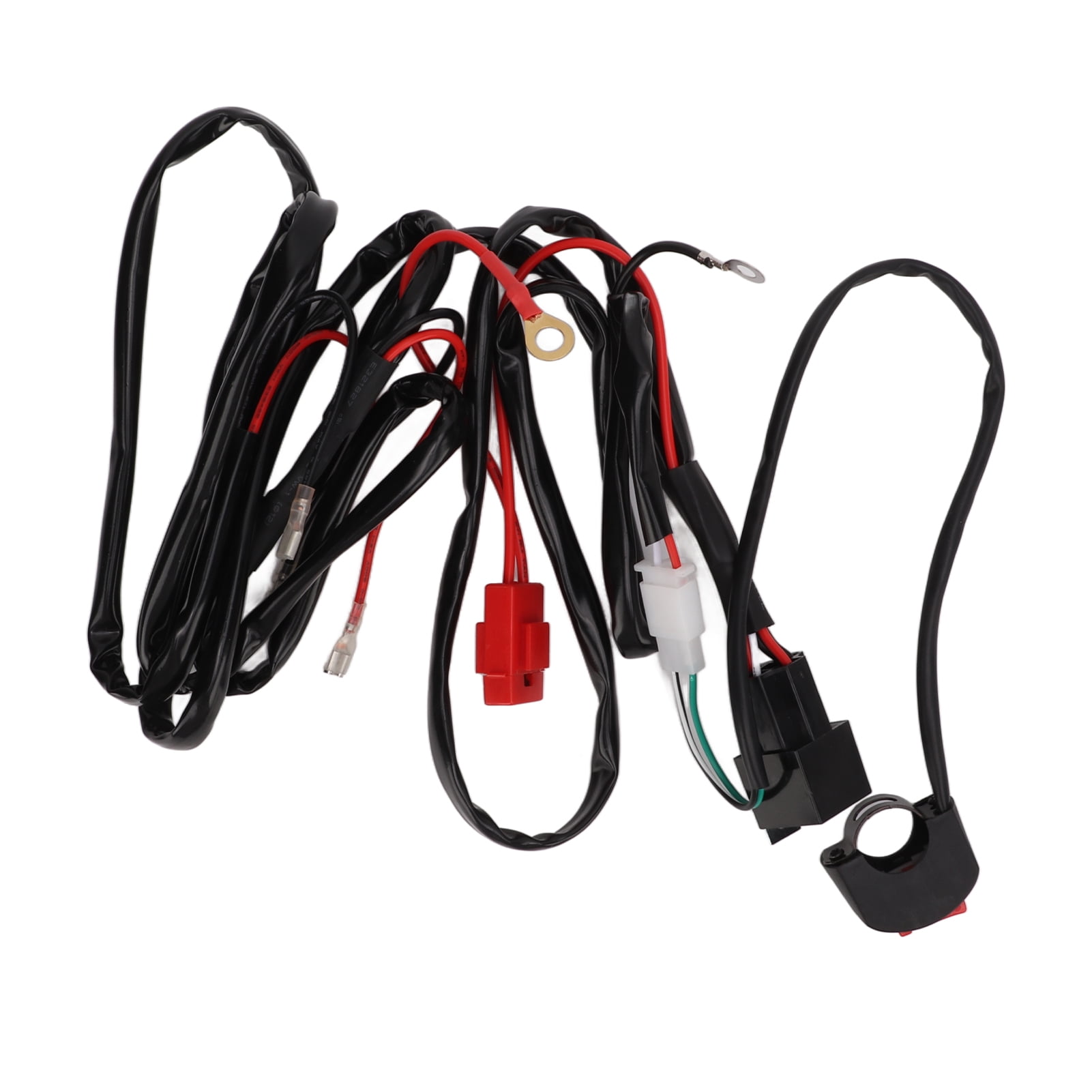 12V Wiring Harness, Motorcycle LED Work Light Bar Switch Wiring Harness ...