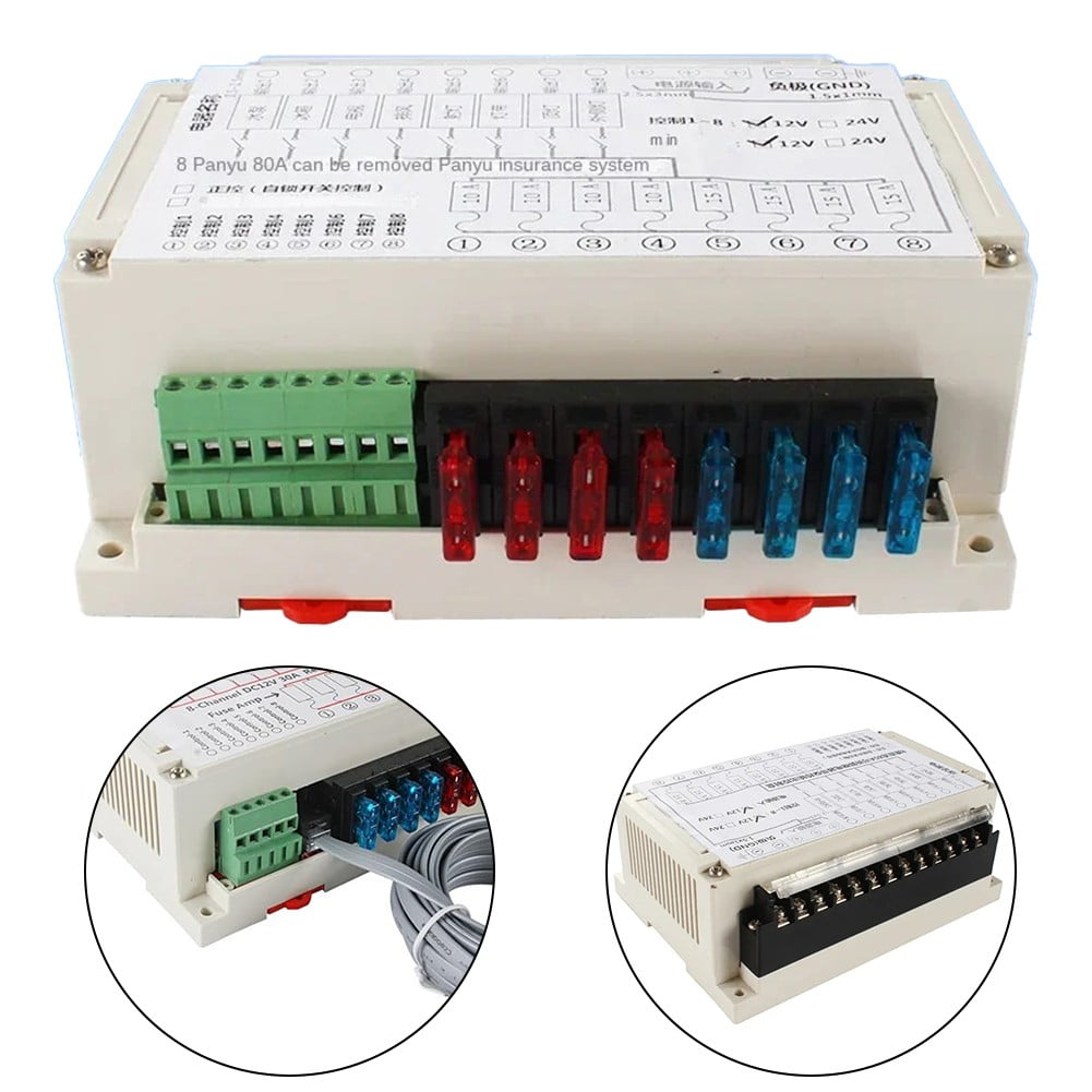 12V For Caravan RV SUV Control Box Relay 8-way Insurance Control Relay ...