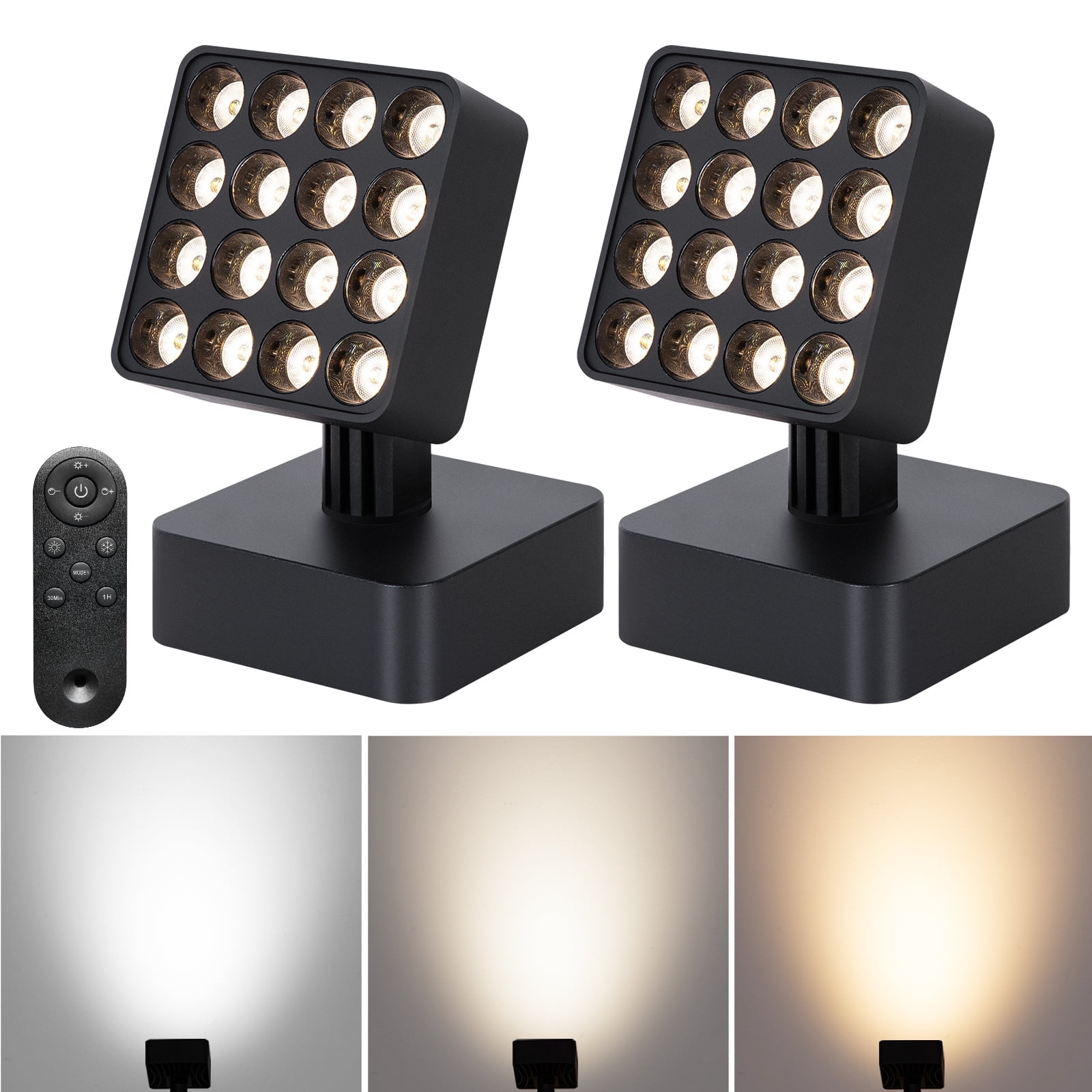 12V indoor spot light, remote control adjustable, 3-color LED spotlight ...