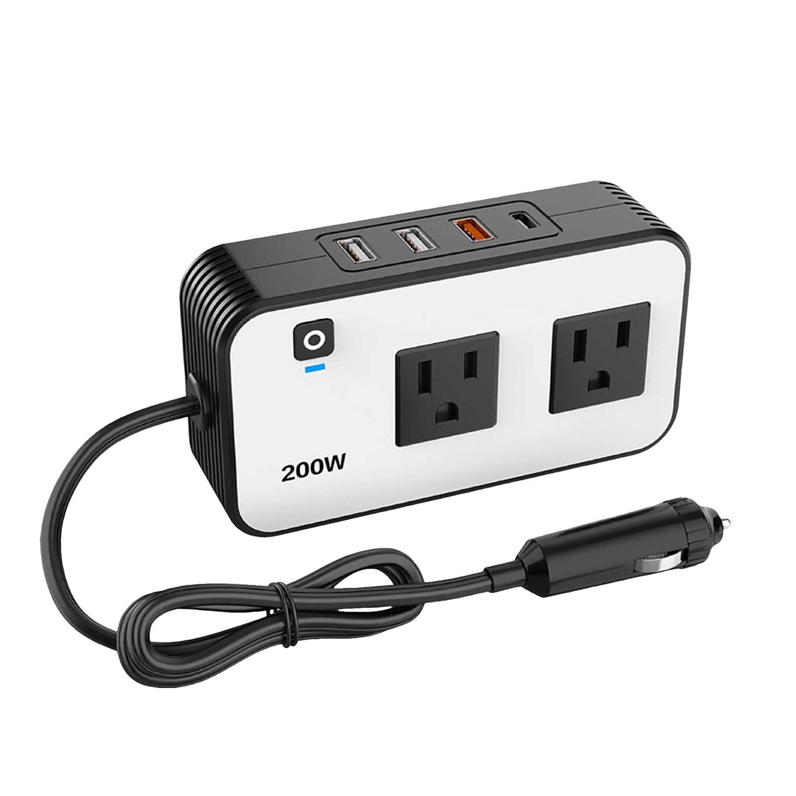 12V to 110V 200W Car Power Converter Modified Sine Wave with Multi ...