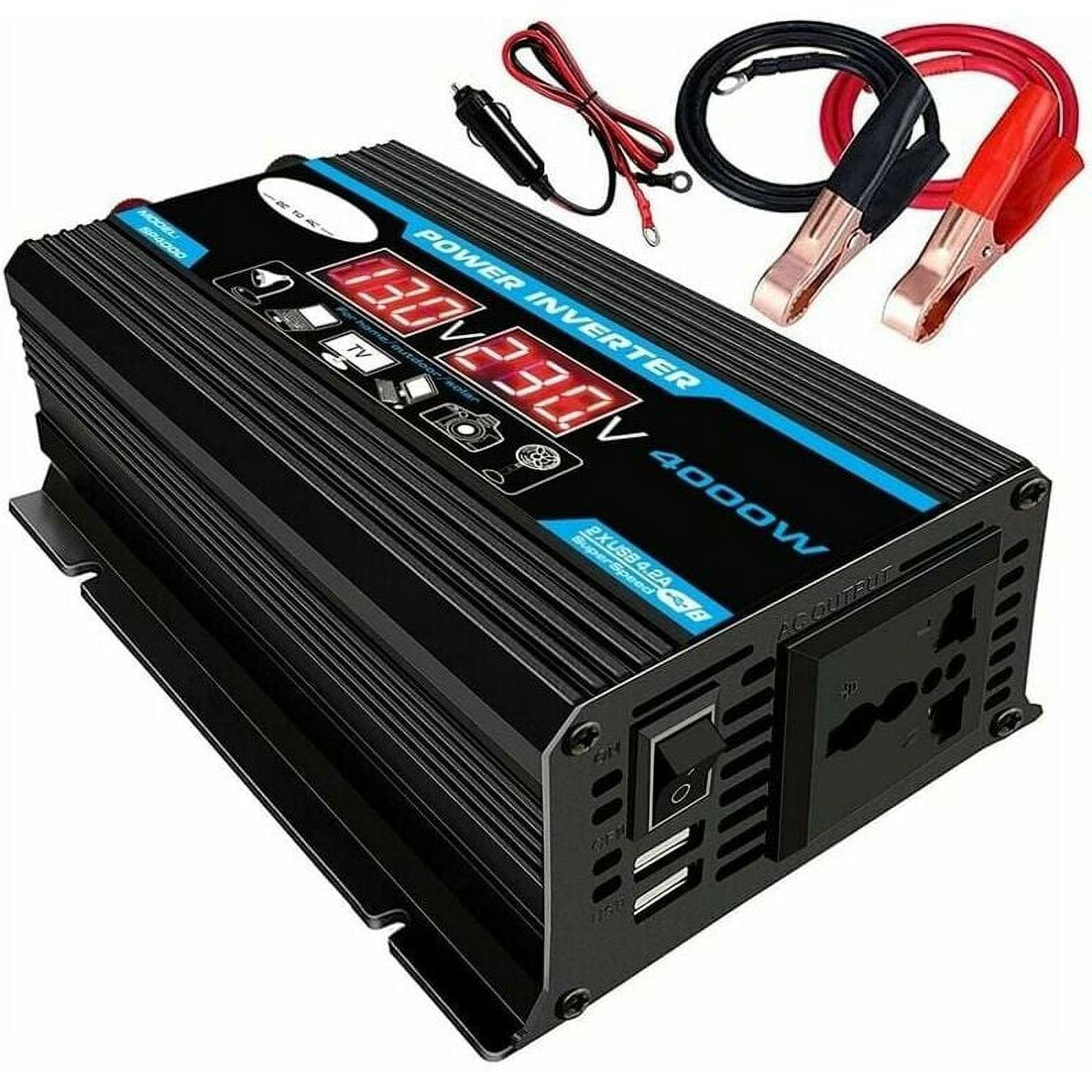 12V to 220V/110V AC Converter for Cars, Dual USB & Modified Transformer ...