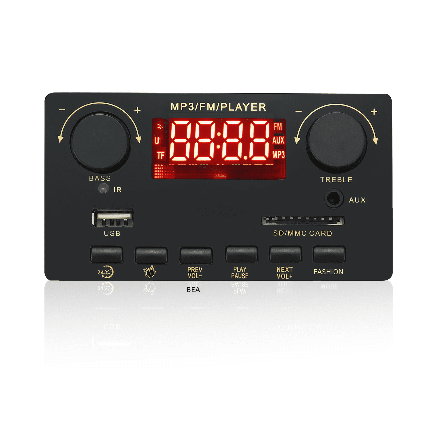 12V with amplifier 80W 2*40W Bluetooth decoder color screen with ...