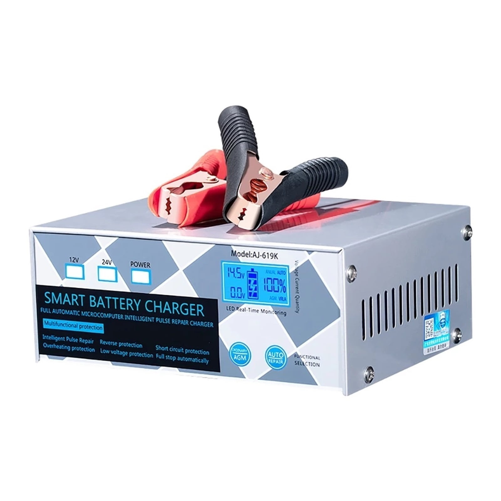 12V24V Car Battery Charger 260W Power Smart Pulse Repair Battery ...