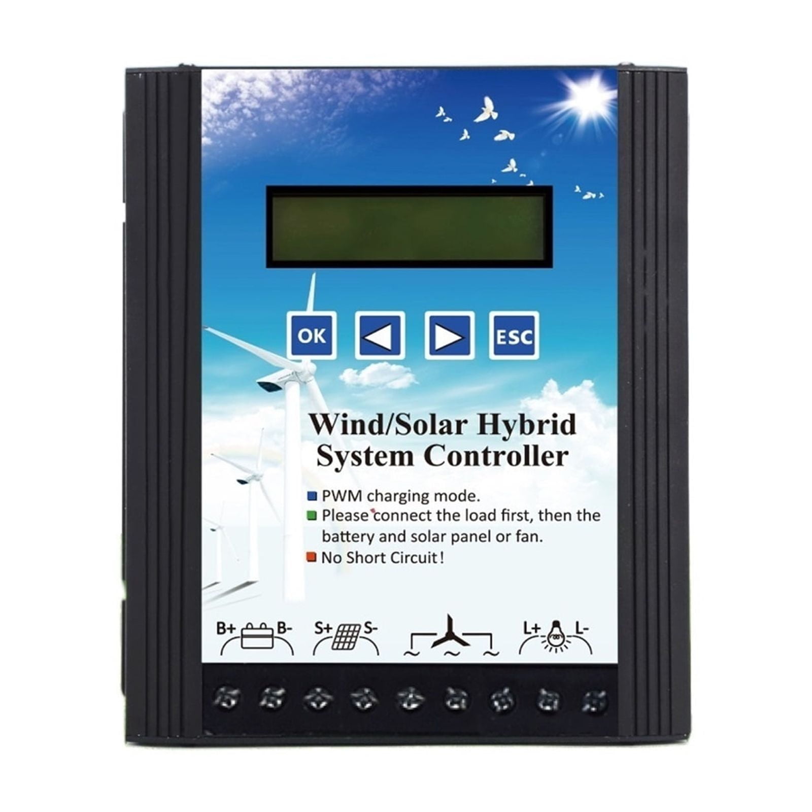 12V24V48V Wind And Solar Complementary Controller PWM Charging Wind And ...