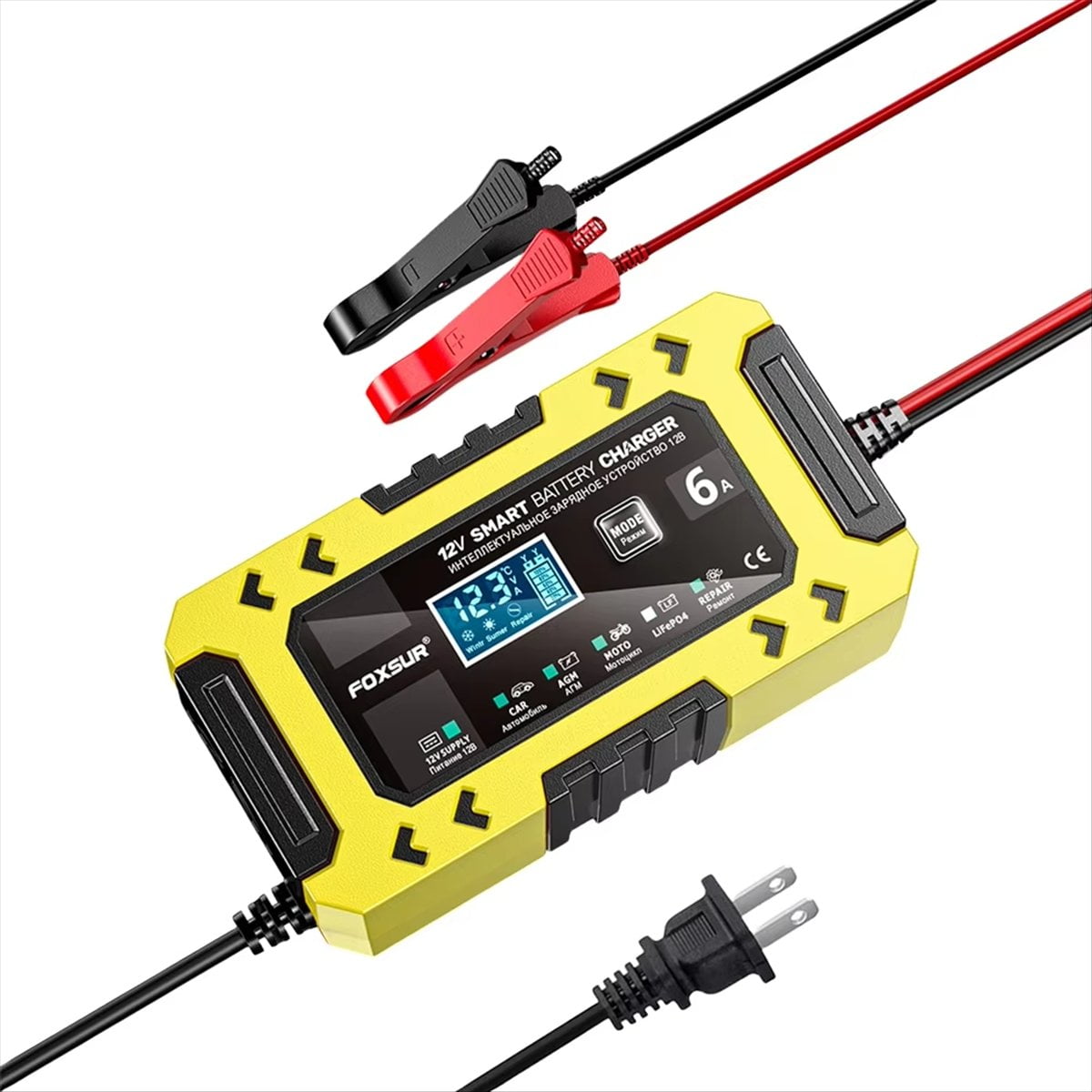 12V6A Car Battery Charger Fast Charge Repair Desulfator Pulse Full ...