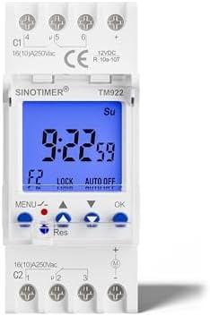 12VDC 2 Channels Big LCD Display Programmable Timer Time Clock Switch ...
