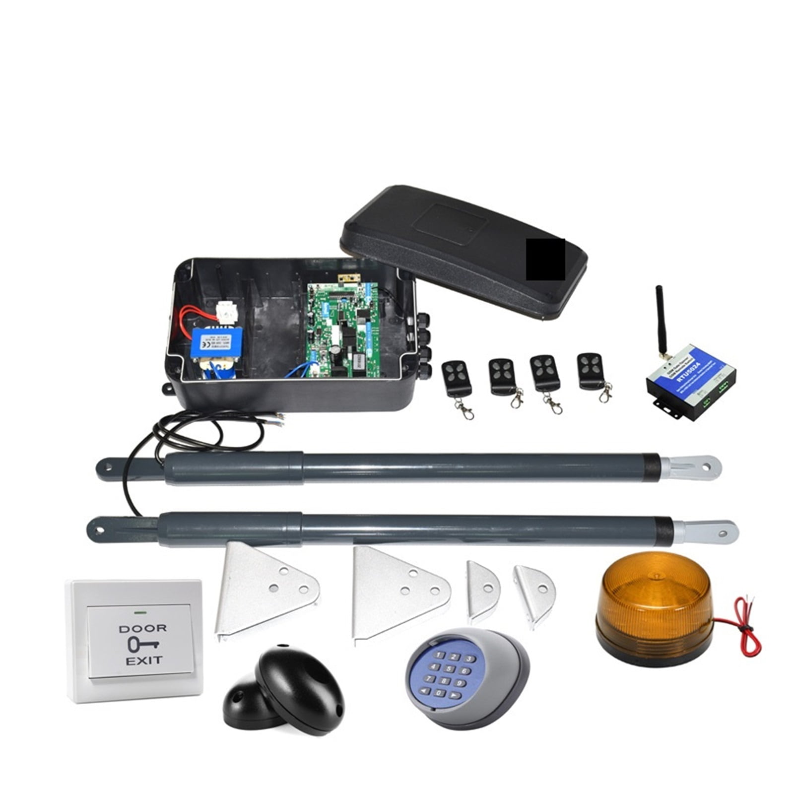 12VDC 220VAC Swing Gate Motor Telescopic Motorization Kit For Double ...