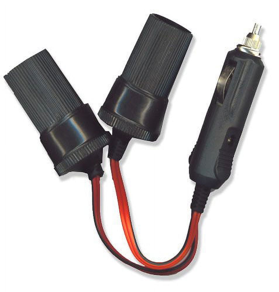 12VDC Cigarette Plug Y Splitter/Adapter - 2 Outlets - Walmart.com