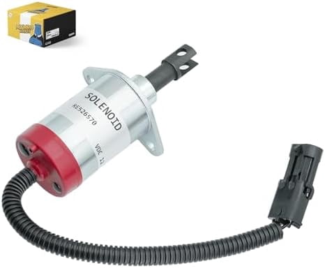12VDC Fuel Shut Off Solenoid Valve RE526570 For John Deere 4120 4320 ...