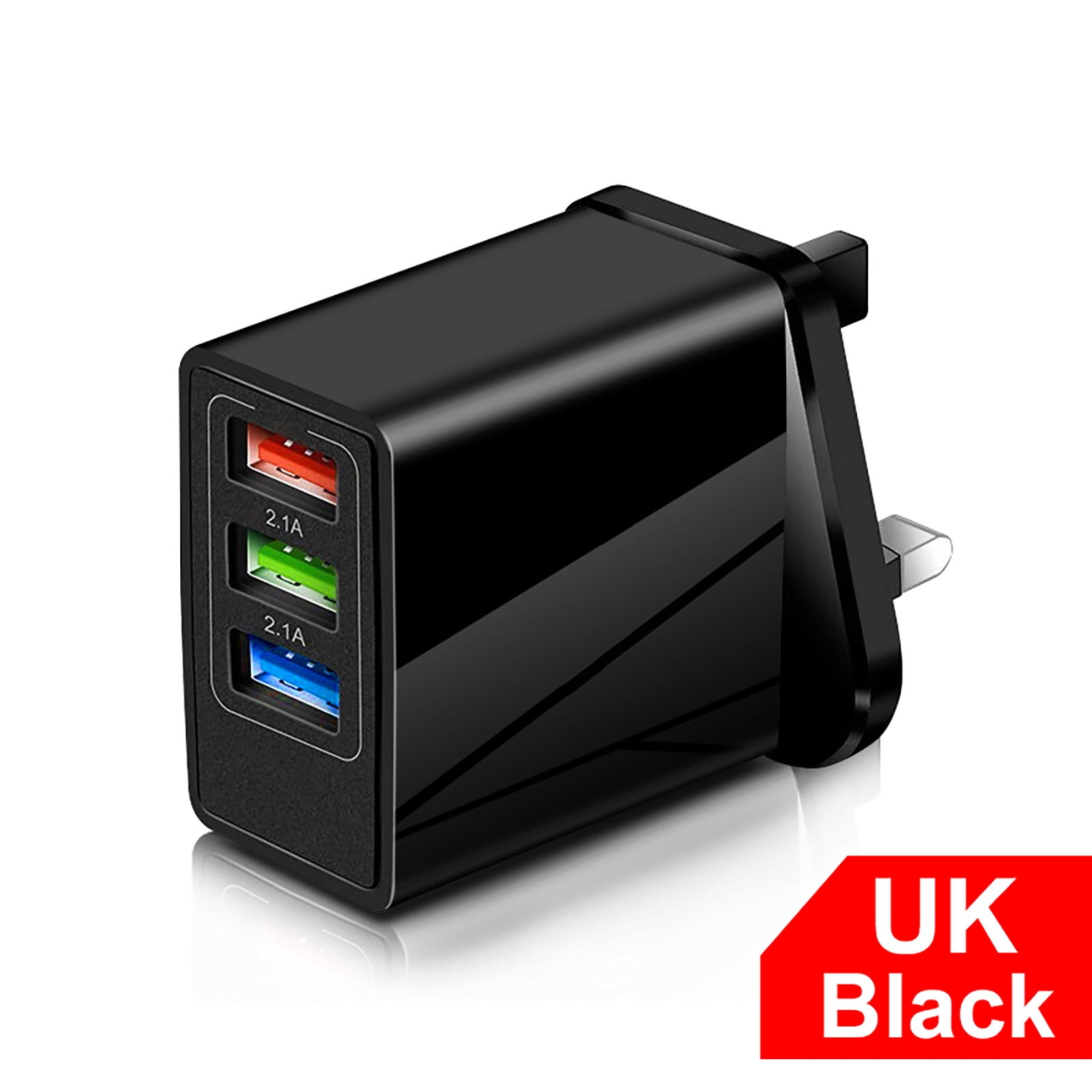12W Fast Charging USB Charger with LED Light, 2.4A 4-Port Portable ...
