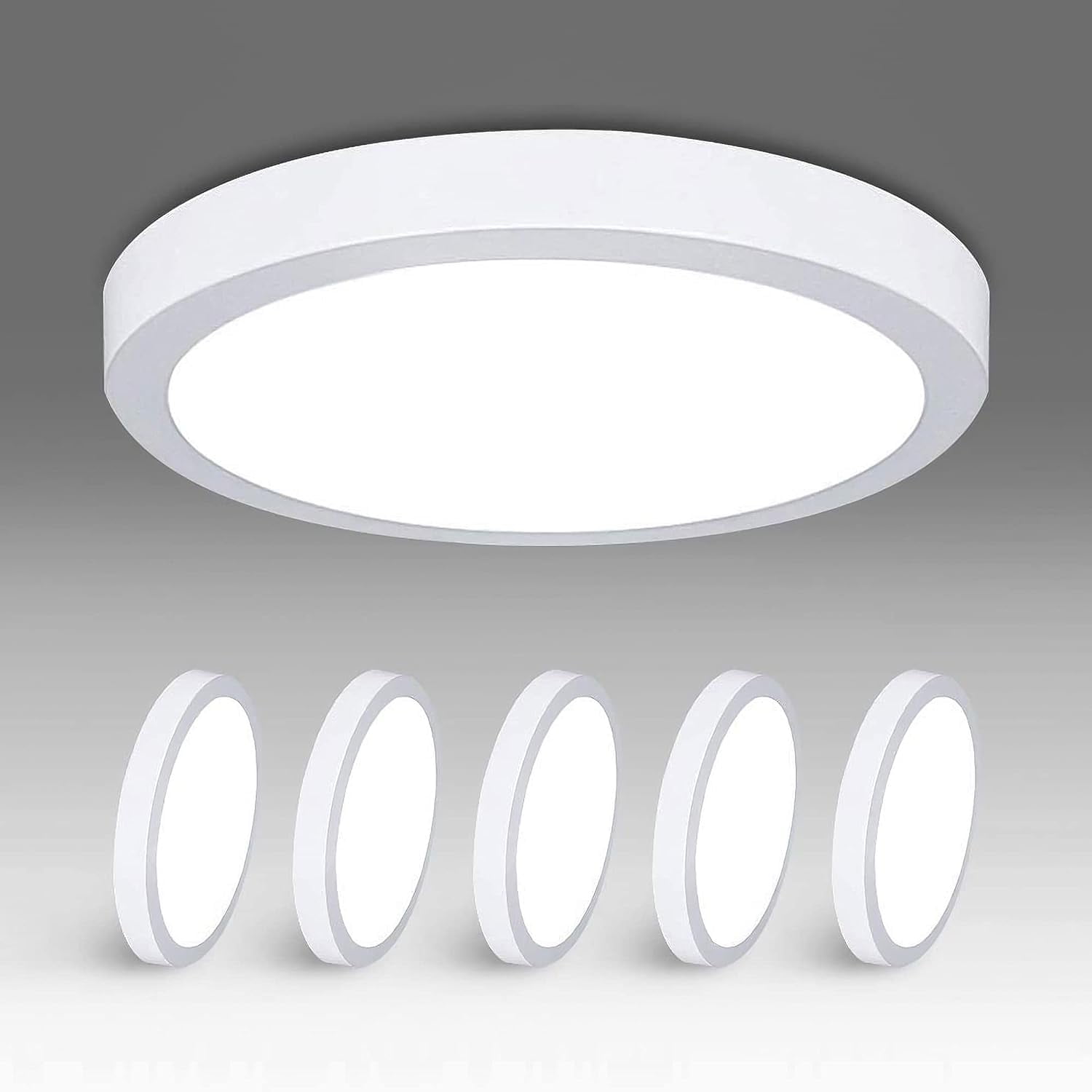 12W Flush Mounted LED Panel Wall Ceiling Lights, Soft Daylight Flat ...