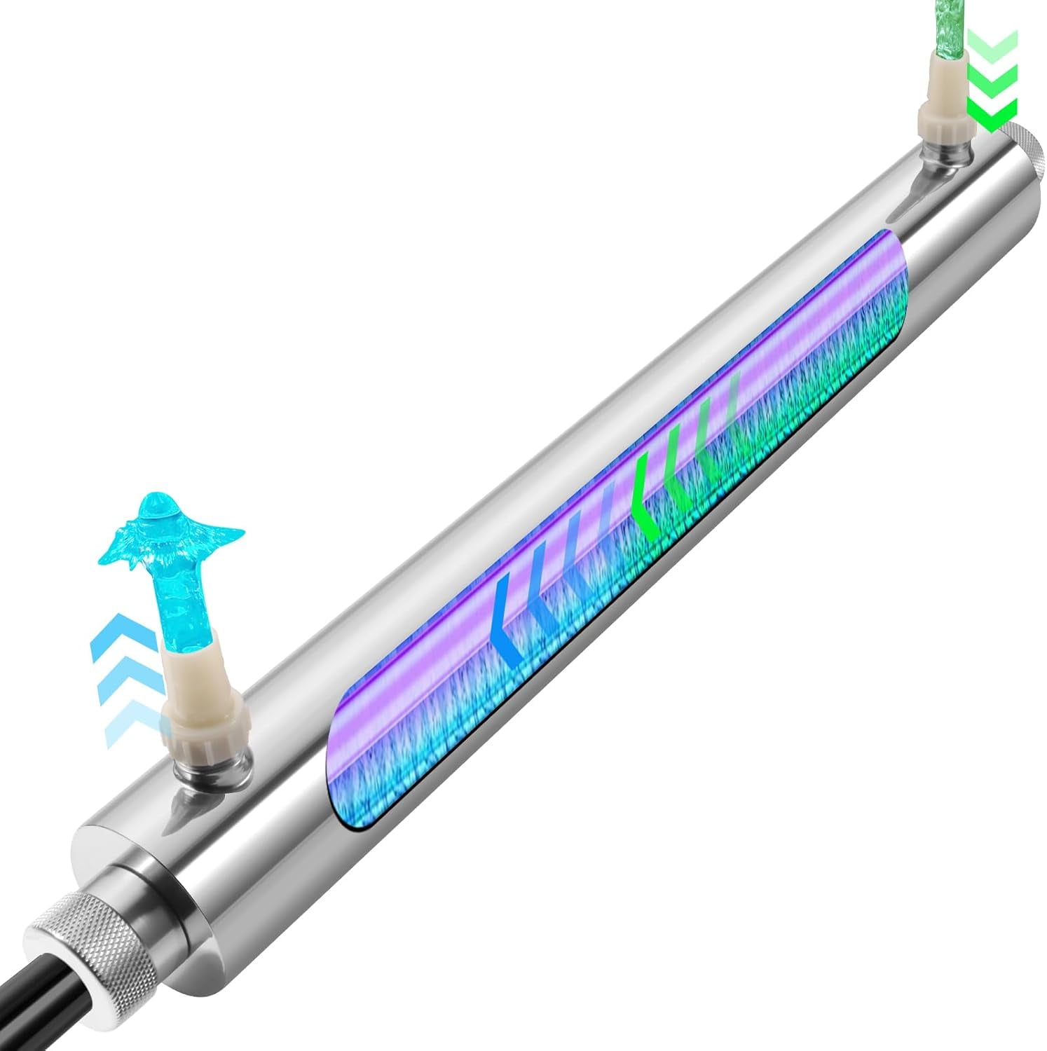 12W Inline UV Light for Aquarium,Stainless Steel Fish Tank Pond Algae ...