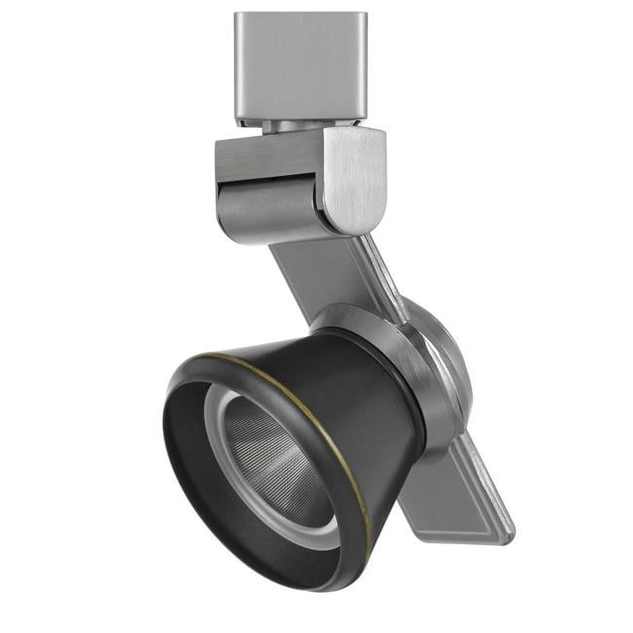 12W Integrated LED Metal Track Fixture with Cone Head, Silver & Black ...