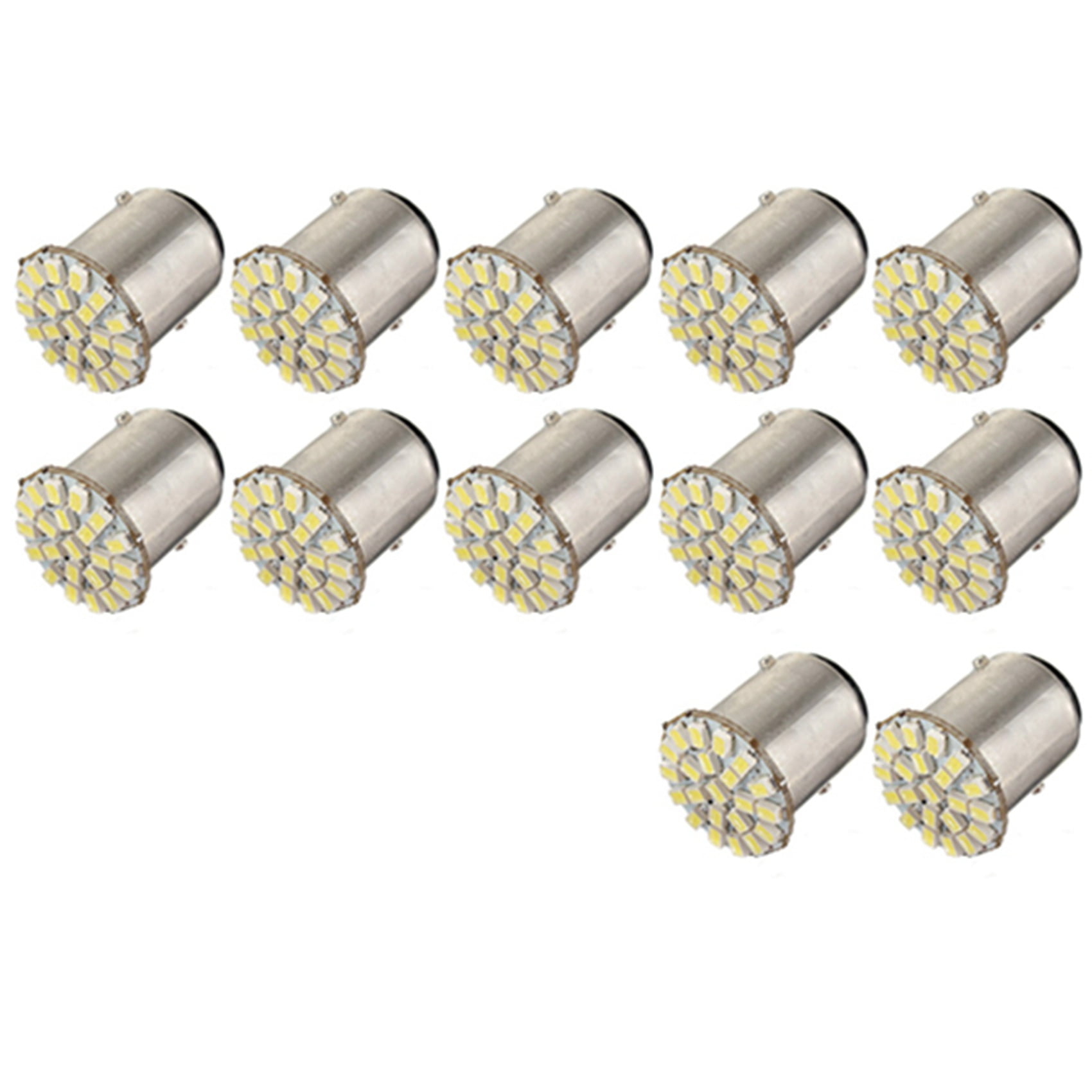 12X 1157 T25 S25 BAY15D 22 SMD LED White Car Stop Tail Turn Brake Light ...