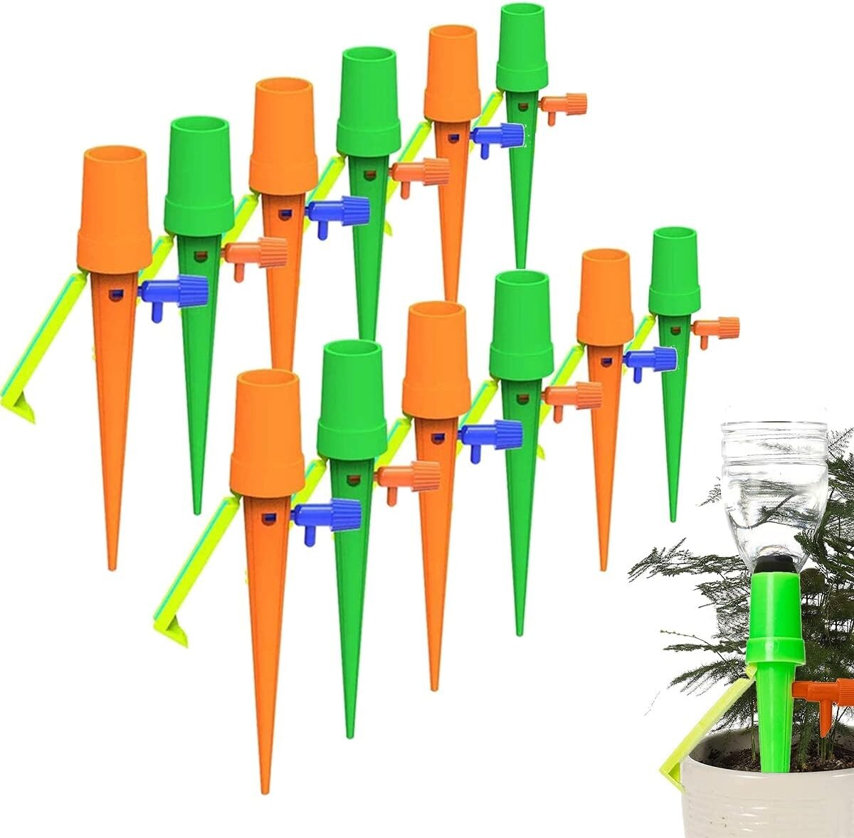 12X Automatic Plant Self Watering Garden Home Flower Drip Waterer Tool ...