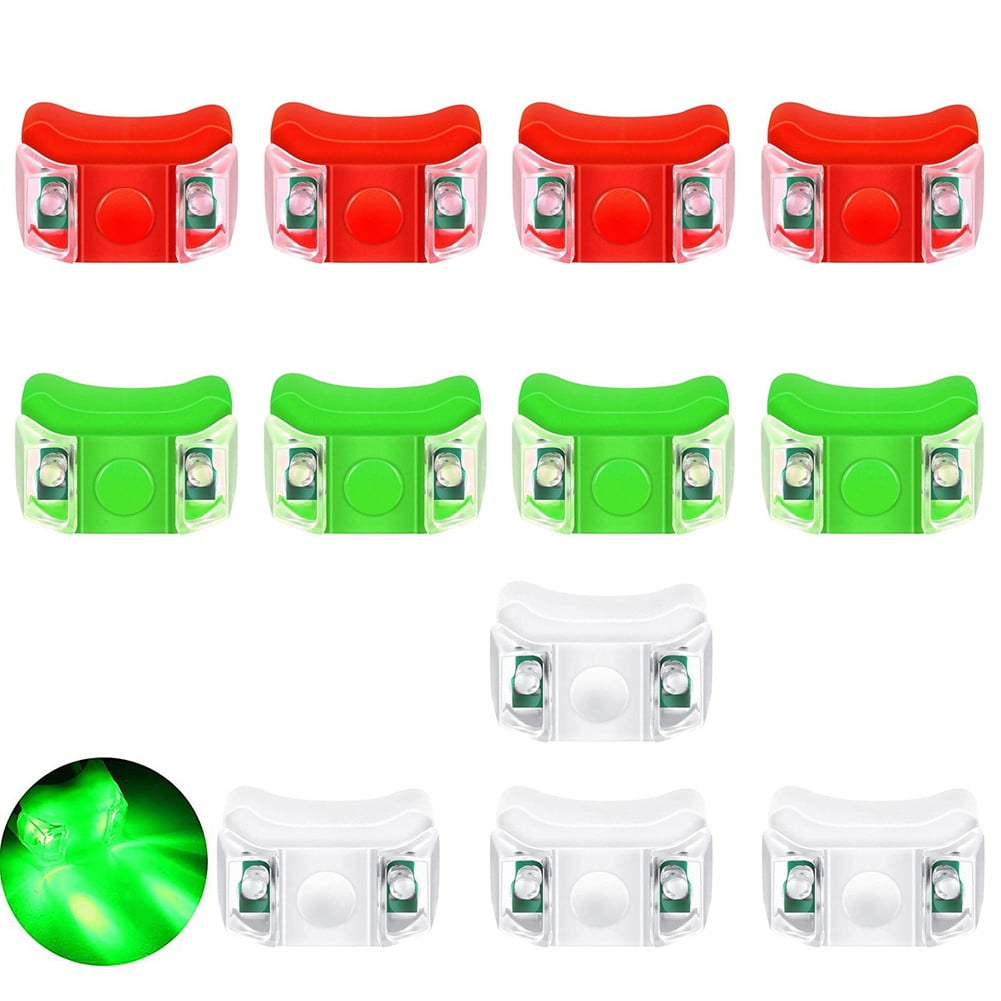 12X Boat Navigation Lights LED Safety Boat Lights Battery Operated 3 ...